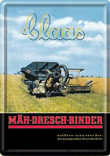 Blechpostkarte Claas Mäh-Dresch-Binder, 10 x 14,5 cm | eBay