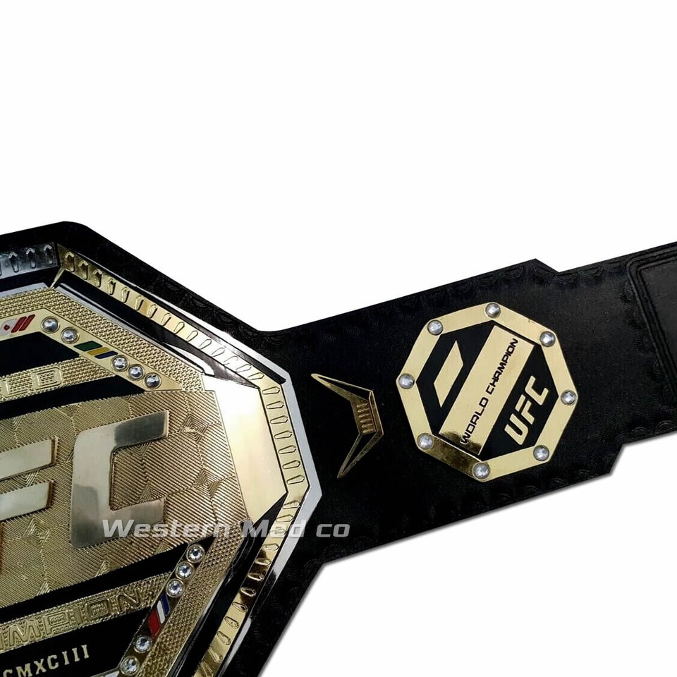 UFC Legacy Championship Title Belt Replica Genuine Leather 4mm Brass ...