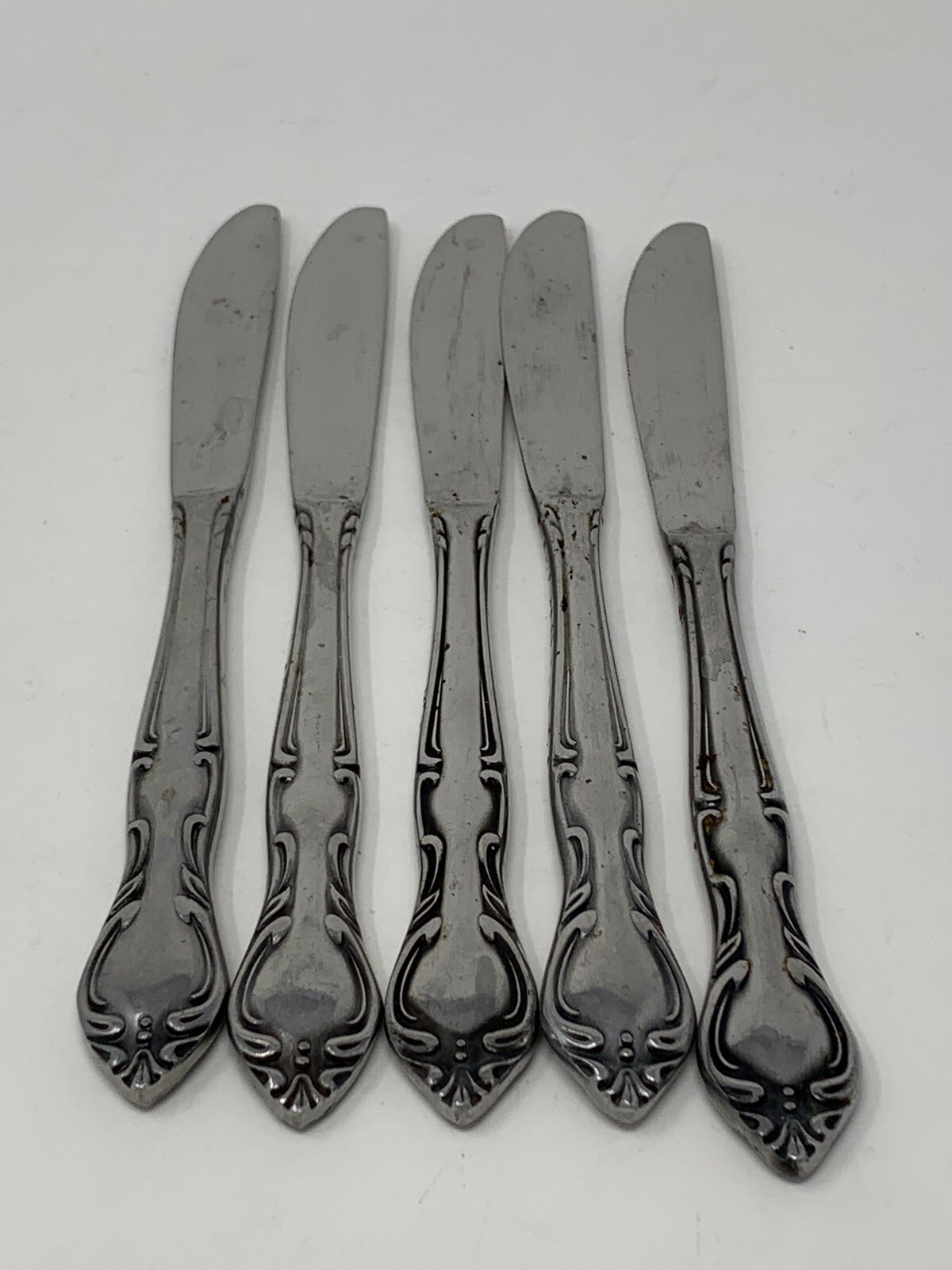Oneida Community Hampton Court Butter Knives Five Silverware Flatware ...