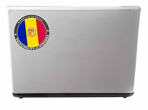 2 x 10cm Andorra la Vella Flag Vinyl Sticker Laptop Car Travel Luggage ...