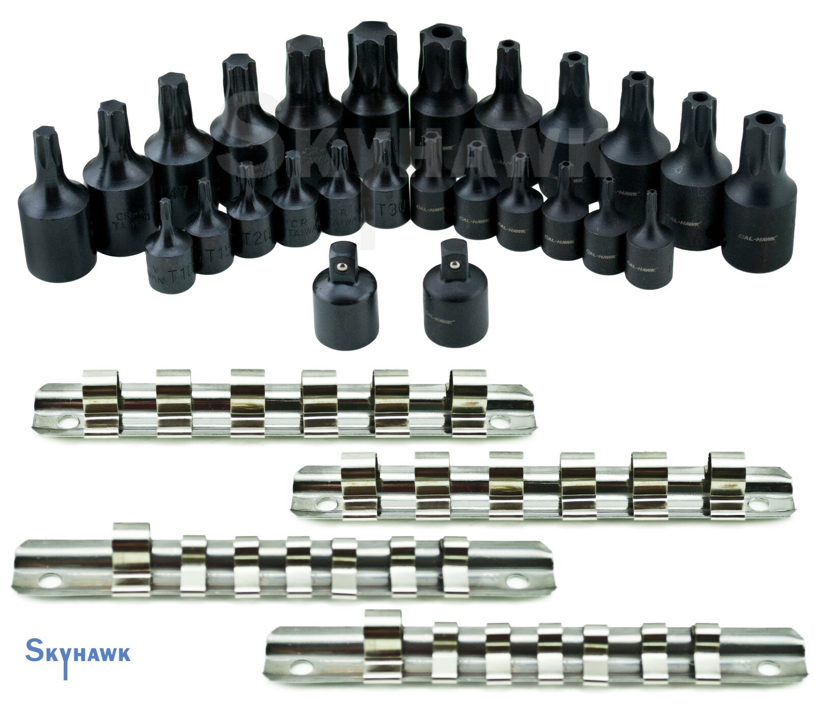 30 Pc 1/4" & 3/8" Drive Impact Star Bits and Impact Tamper Proof Star ...