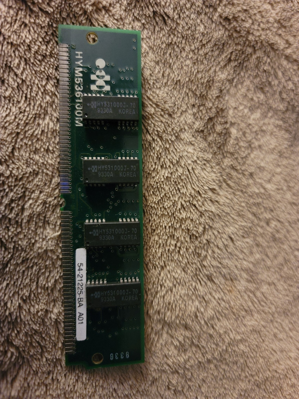HYM536100M 4MB 70NS 72-PIN SIMM PARITY FPM RAM MEMORY MODULE - VINTAGE ...