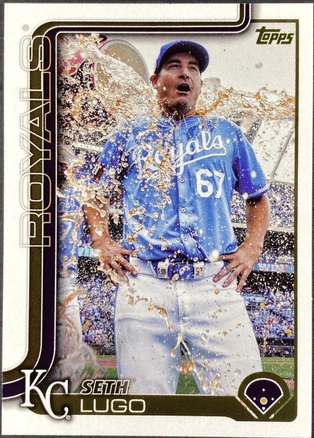 2025 Topps Series 1 - Seth Lugo #206 Golden Mirror Image Variation for ...