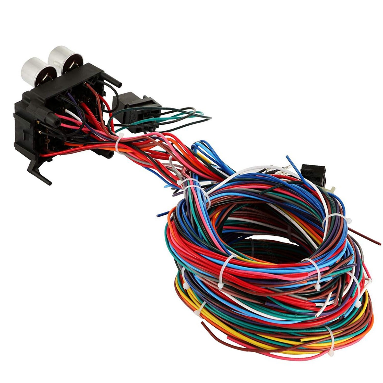 12 Circuit EZ Wiring Harness Hot Rod with Color Wires | eBay