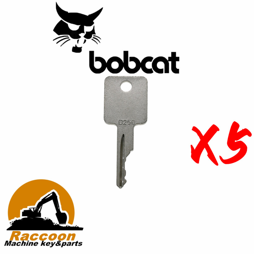 5pcs Ignition Start Key D250 Fits Case-IH Bobcat Ingersol-Rand ...
