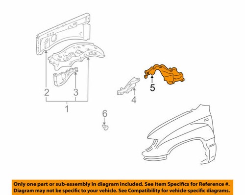 53739-60041 Toyota Seal, front fender apron to frame, rear 5373960041 ...