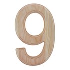 Unfinished Wooden Arial Font Number 9 (Nine) 6.25 Inches | eBay