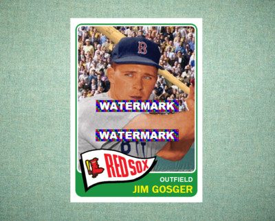 Jim Gosger Boston Red Sox 1965 Style Custom Baseball Art Card | eBay