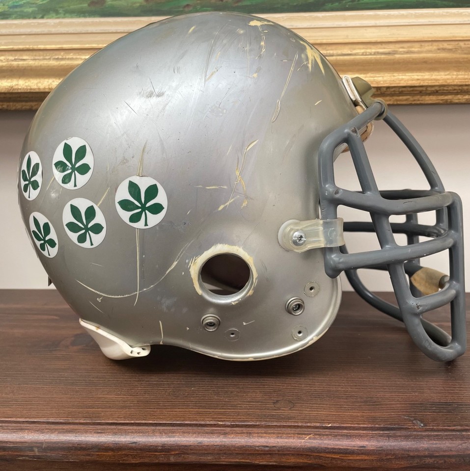 Ohio State Vintage Game Used Football Helmet #21 With 7 Buckeye ...