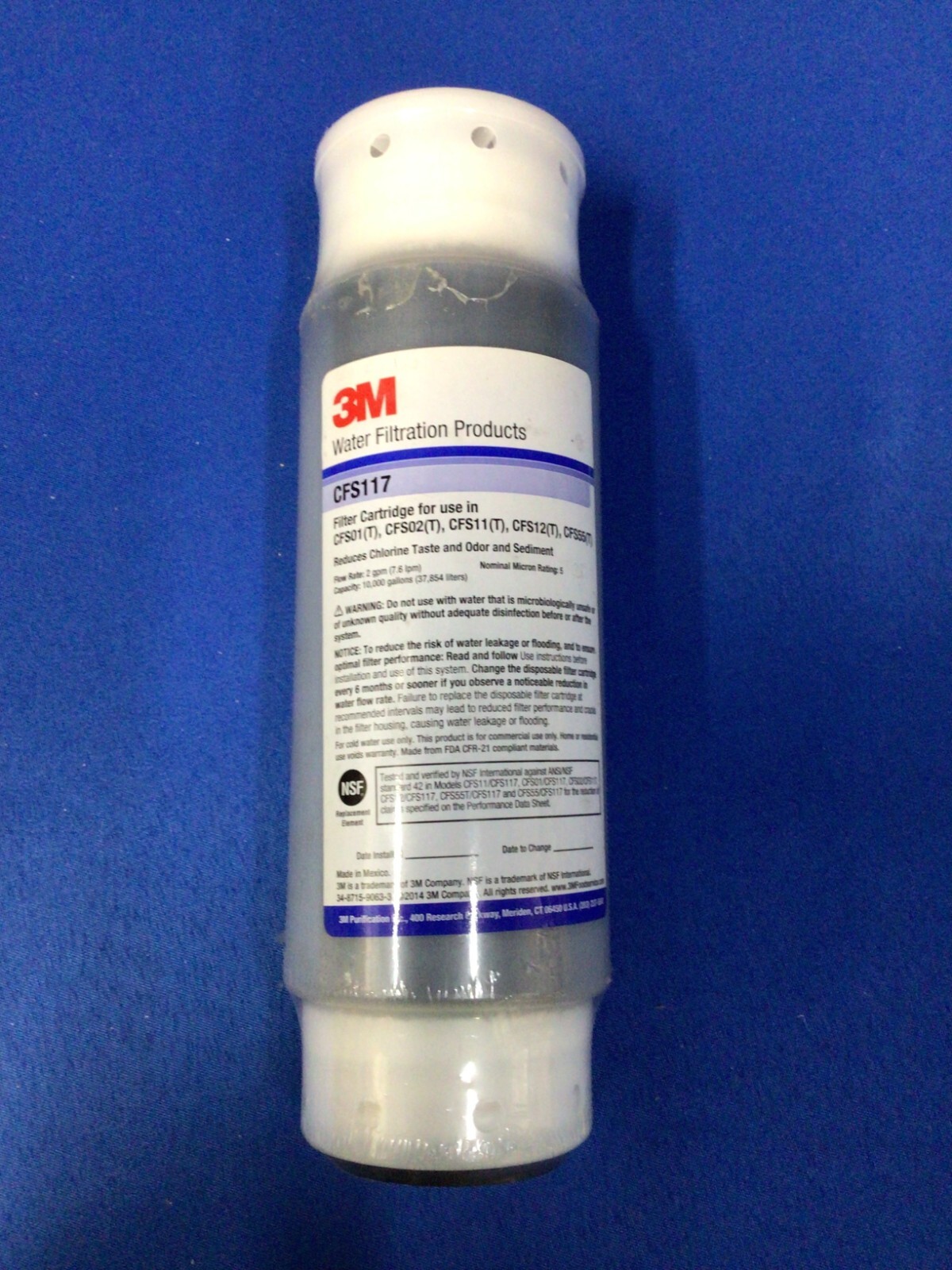 3M Cuno CFS117 9 3/4 Retrofit Carbon Water Filtration Cartridge for ...
