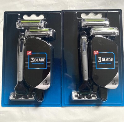 Walgreens Brand 3 Blade Disposable Razors 3ct each (pack of 2) | eBay