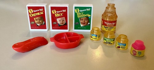 Barbie Beech Nut Baby Food Jar Lot Juice Chicken Rice Play Doll Vintage ...