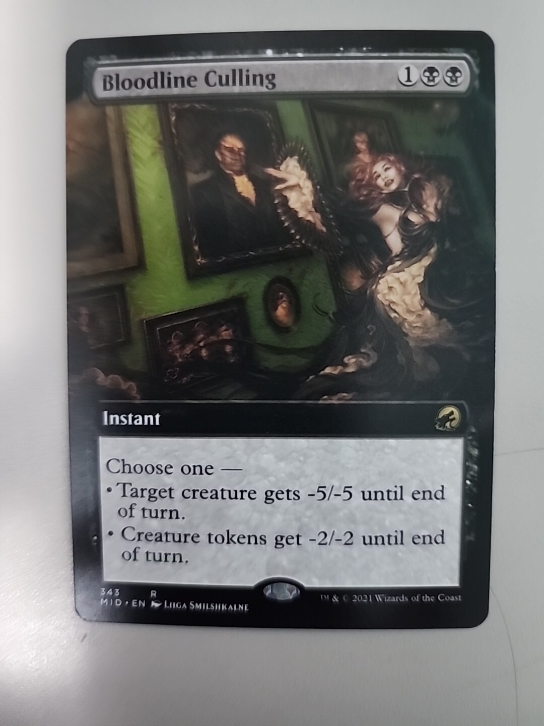 MTG Bloodline Culling Innistrad: Midnight Hunt 343 Borderless Rare | eBay