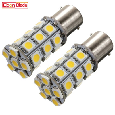 2 X 6V 6 VOLT Warm White 1156 BA15S P21W LED Car Motocycle Light Bulb ...