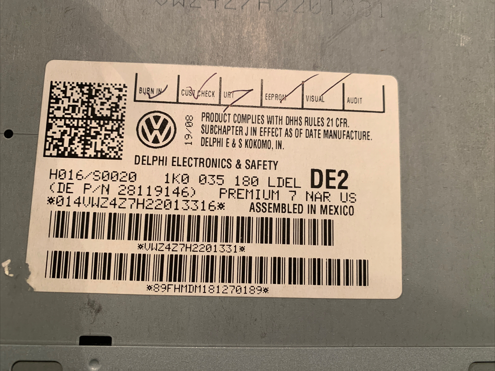 06-10 VW PASSAT JETTA RADIO STEREO MP3 PREMIUM 6 DISC 28119146 OEM ...