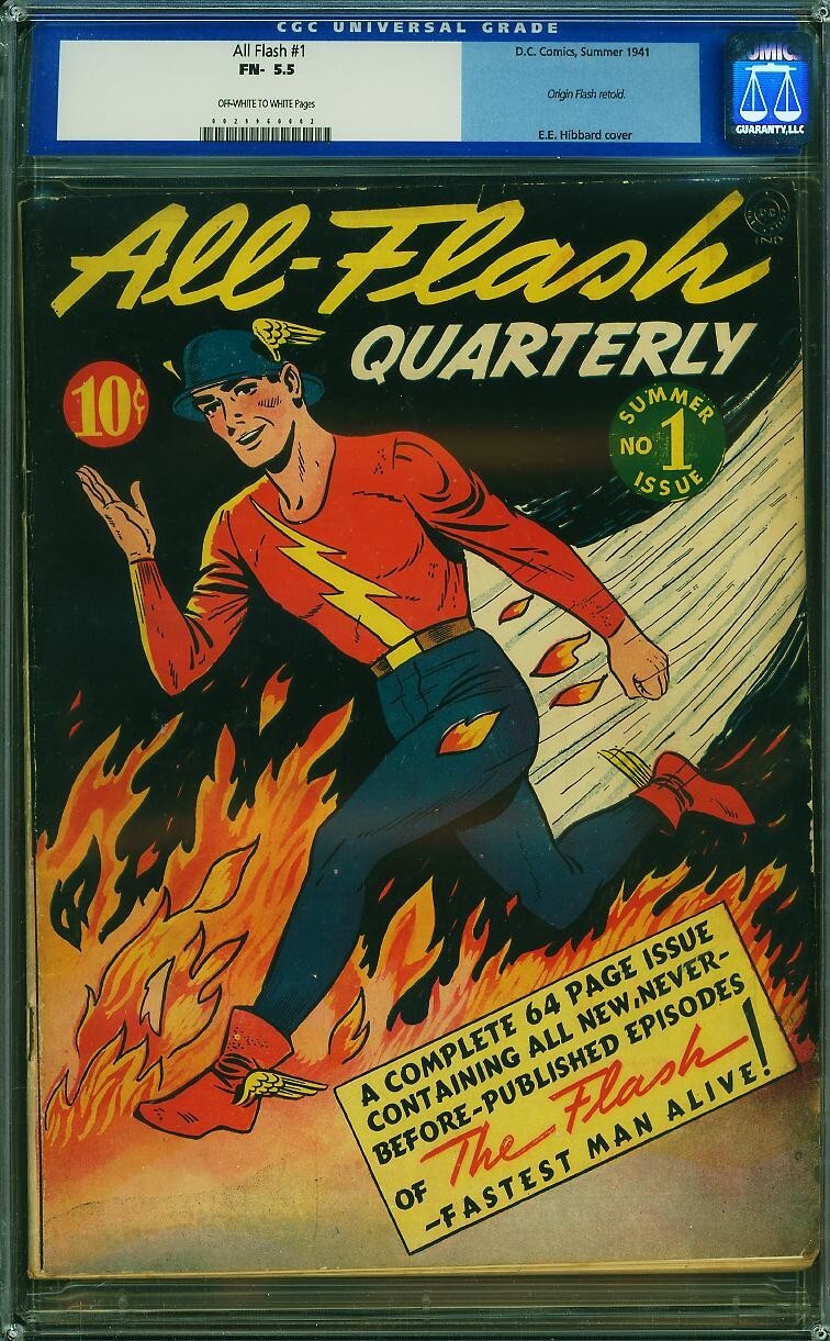 1941 D.C. Comics All Flash 1 CGC 5.5. Origin of Flash | eBay