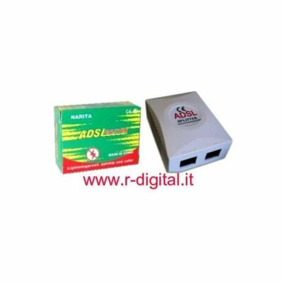 FILTRO ADSL RJ11 SDOPPIATORE PRESA LINEA TELEFONICA SPLINTER PLUG MODEM ...