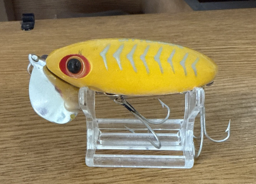 Vintage Fred Arbogast JITTERBUG • 3” • 650-03 Yellow • Bugged-Eyed | eBay