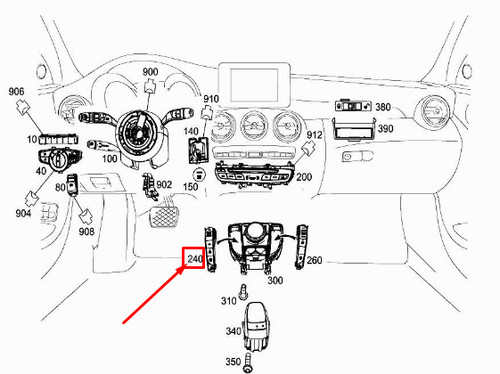 MERCEDES-BENZ C W205 LOWER LH CONTROL PANEL SWITCH BLOCK A2059055804 | eBay