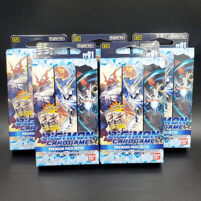 Digimon Premium Pack Set 01 | LOT Of 5 | Factory Sealed PP01 ...