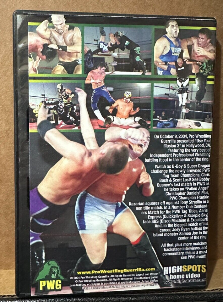 PWG 10/9/2004 Use Your Illusion III DVD WWE NXT AEW ROH Super Dragon ...