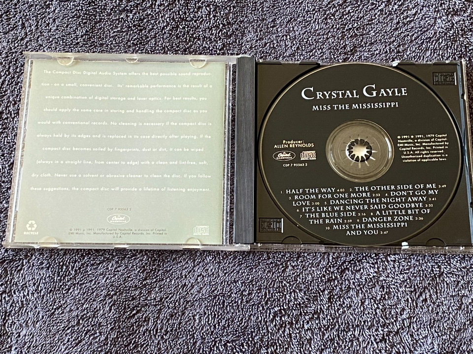 CRYSTAL GAYLE - Miss The Mississippi CD 1979/1991 MINT Capitol Records ...