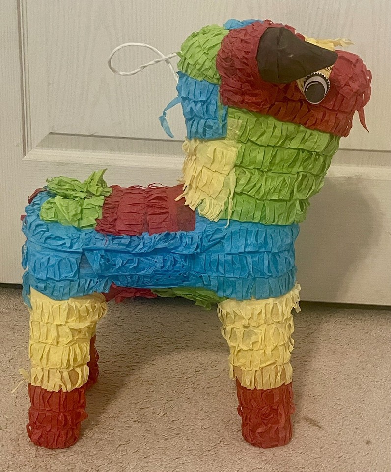 VINTAGE BULL MULTICOLOR LARGE PINATA 18”T X 15”W X 9”-PARTY DECOR ...