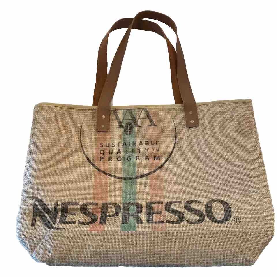 Nespresso Jute Tote Reusable Bag Burlap Shopper Limit… - Gem