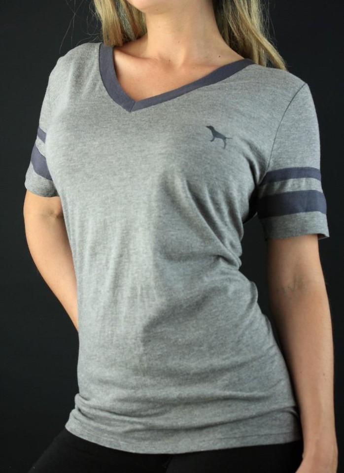 Victoria's Secret PINK V Neck Short Sleeve Perfect Tee Cursive Graphic ...