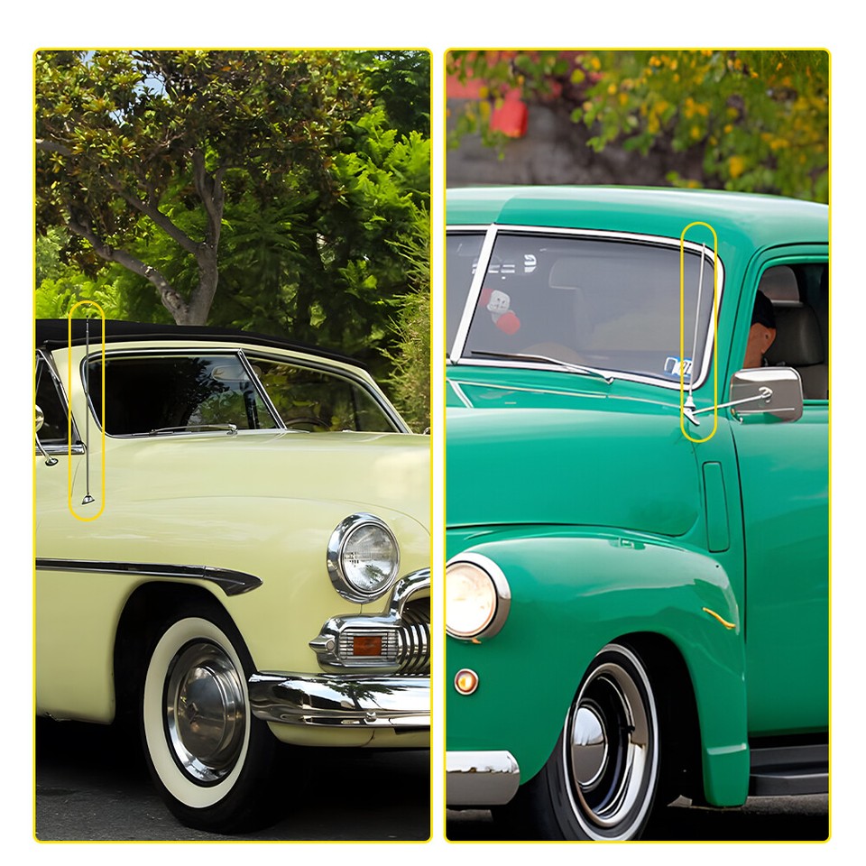19.68" AM/FM Antenna Silver for 1950-96 Ford Ranger F-100 Bronco Pinto ...