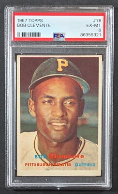 1957 Topps #76 Bob Clemente PSA EX-MT 6 | eBay