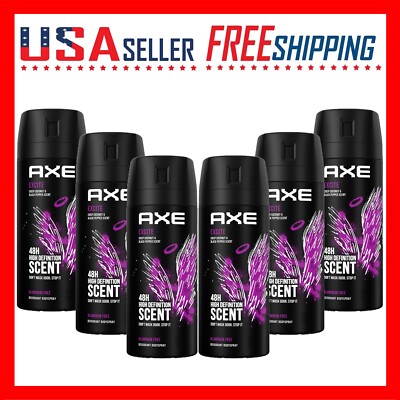 Axe Spray Excite Men Deodorant Body Spray Fresh 150ml (5 oz) x 6 Pack ...