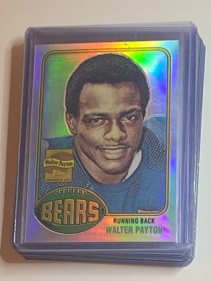 🔥2001 TOPPS FOOTBALL WALTER PAYTON REFRACTOR REPRINTS COMPLETE SET 12 ...