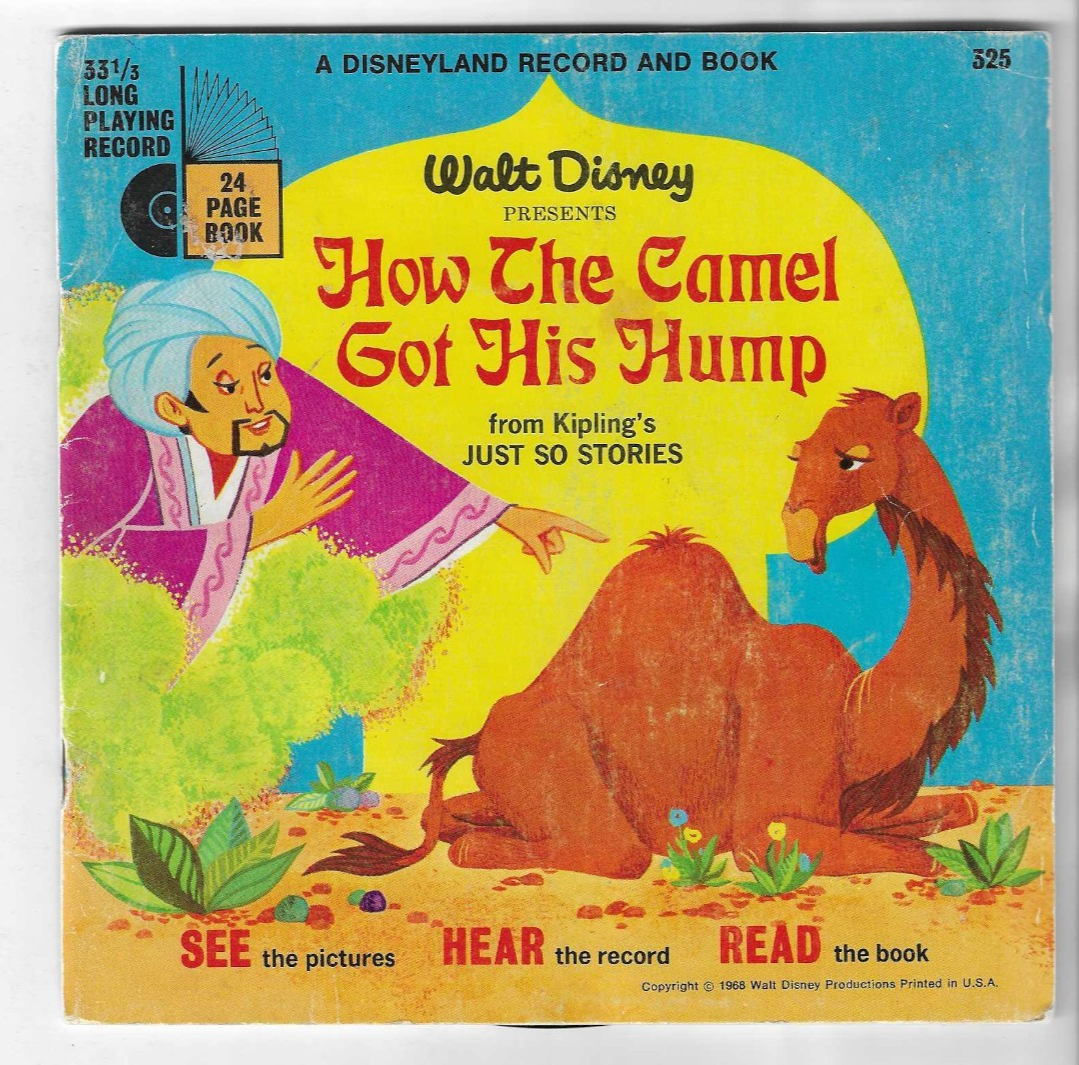 HOW THE CAMEL GOT HIS HUMP - 1968 DISNEY 7" VINYL RECORD w/24pg PICTURE ...