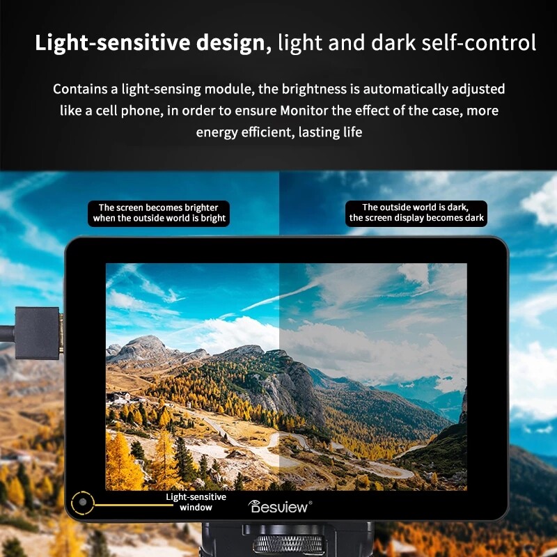 Desview R7II HDMI 7" Camera Field Monitor 2200nits 3D-LUT 4K HDMI Touch ...