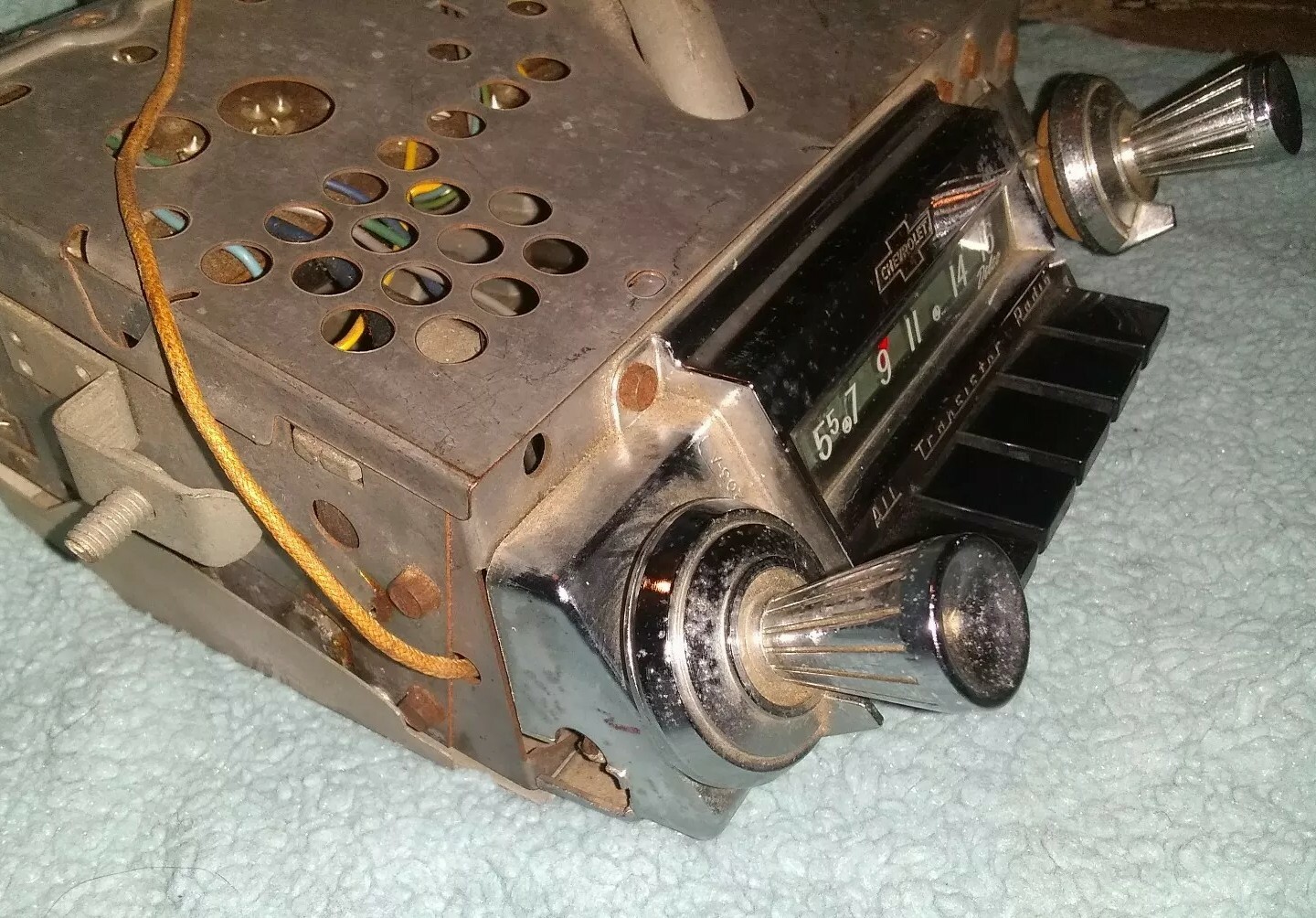 1960s Chevrolet Delco All Transistor Car Radio, AM Push Button Radio ...