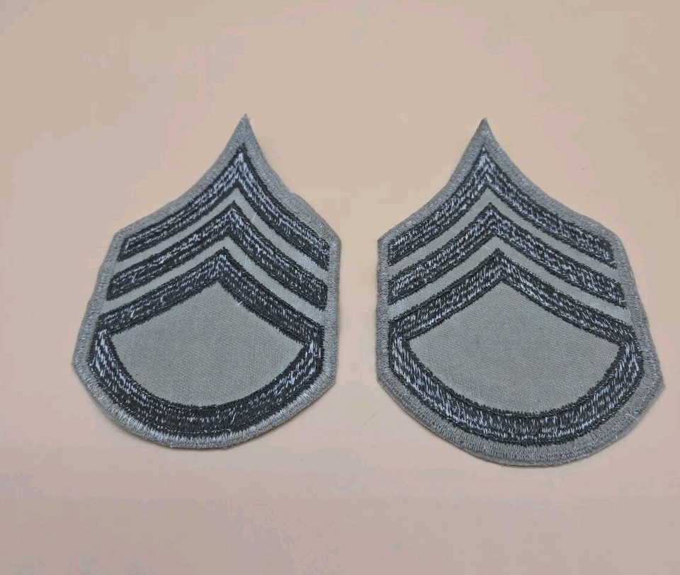 US Army WW2 Staff Sergeant Chevron Rank Insignia Pair Original khaki ...
