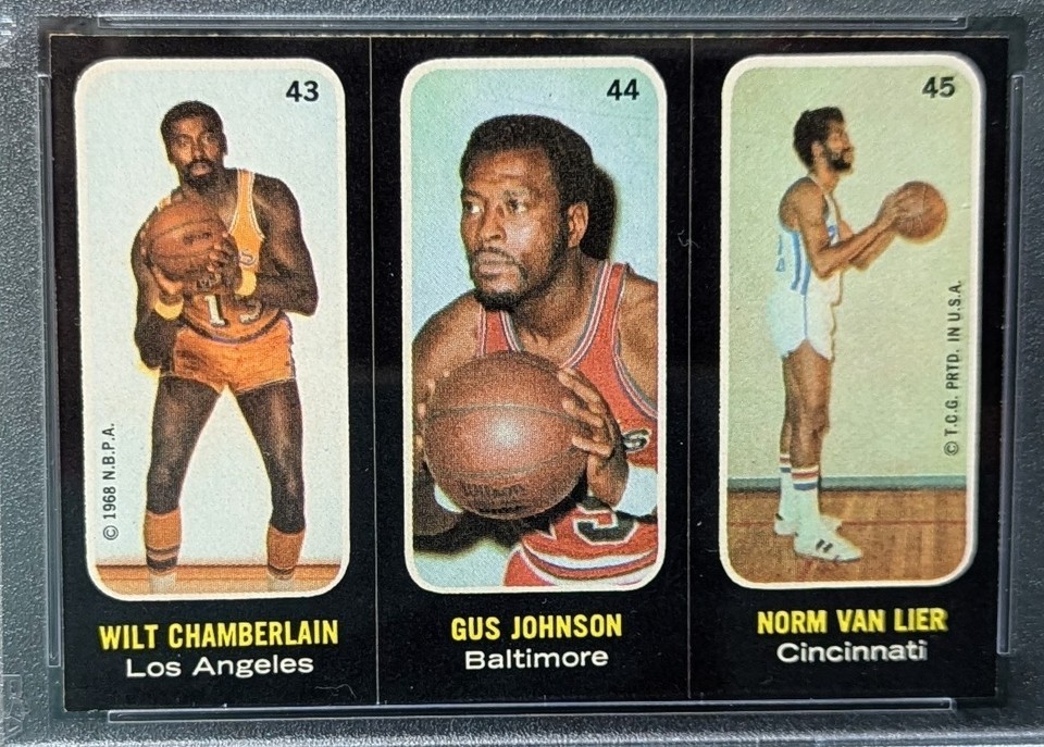 1971 Topps Basketball Stickers Chamberlain, Johnson - LA Lakers HOF PSA ...