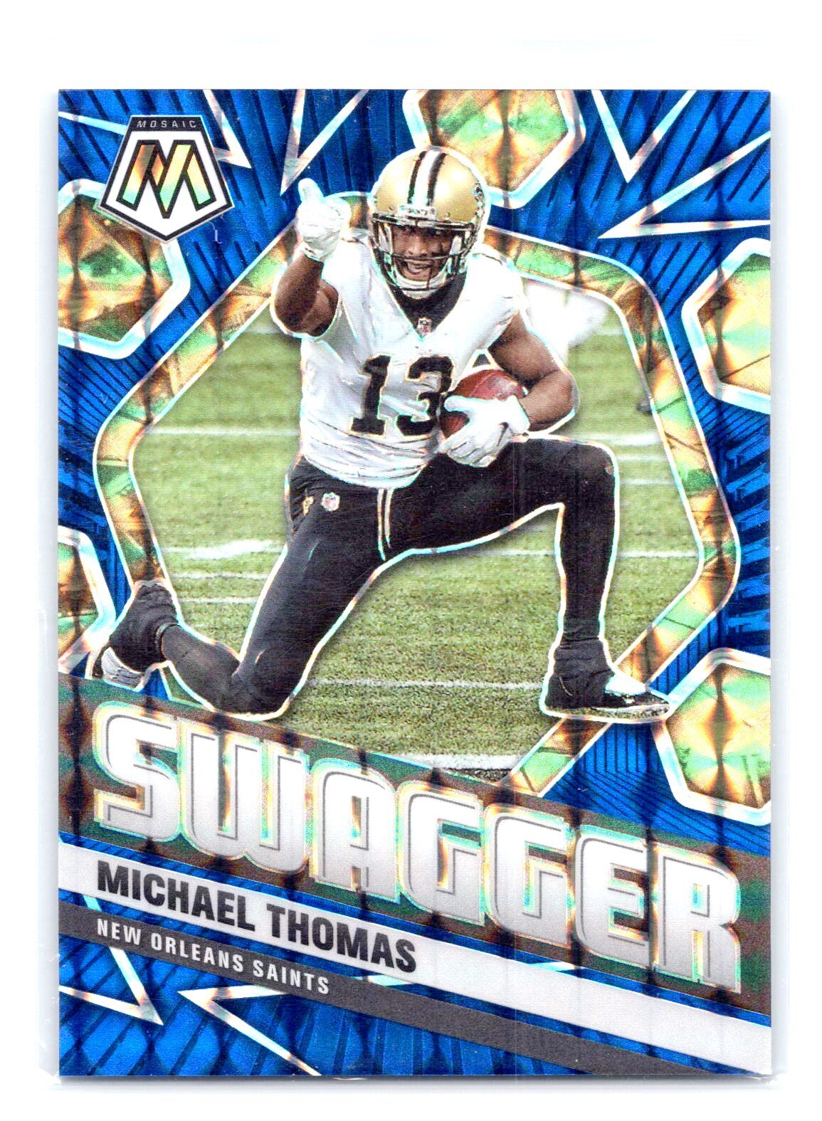 2021 Mosaic #SWAG9 Michael Thomas Swagger Blue 8/99 Saints Mint | eBay
