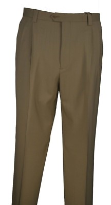 Men's Dress Pants 2 Pleat, Col. Sage, Size.34 Made In Italy ,Art.404490 ...