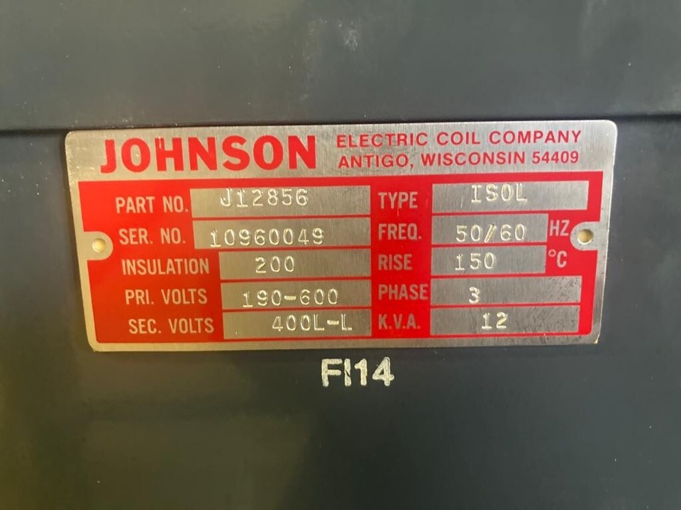 Transformer Johnson 3Phase, 12 KVA | eBay