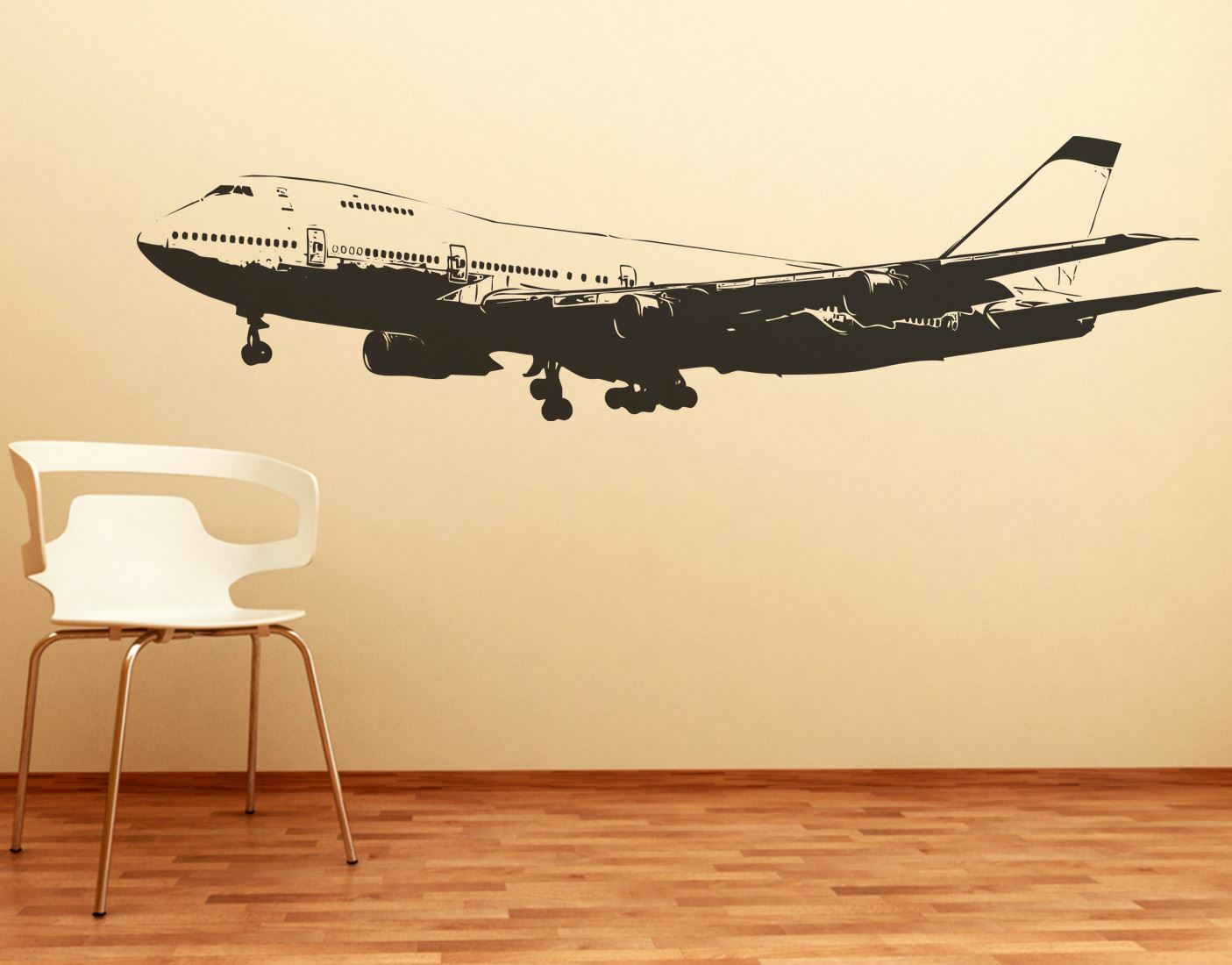 Large 747 Airplane Wall Decal Sticker by Stickerbrand. Flying Plane ...