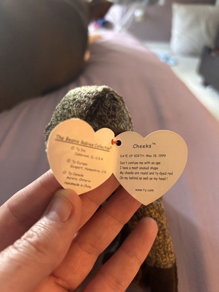 Ty Beanie Babies Cheeks The Baboon Toy 8421042524| eBay