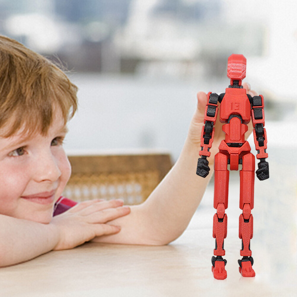 4Pcs 3D Printed PVC Movable Robot Dummy Mannequin Toys Full Body ...