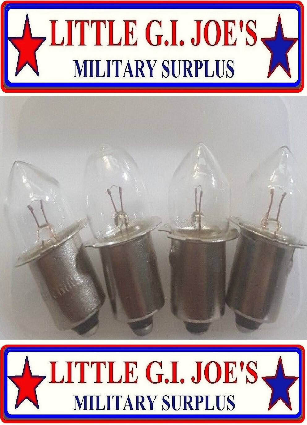 Fulton Military Issue Angle Head Flashlight MX-991/USA Light Bulbs (4 ...