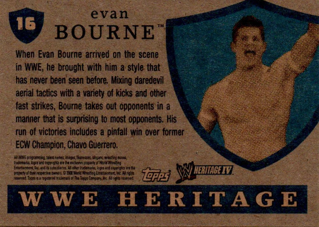 Evan Bourne Ebay
