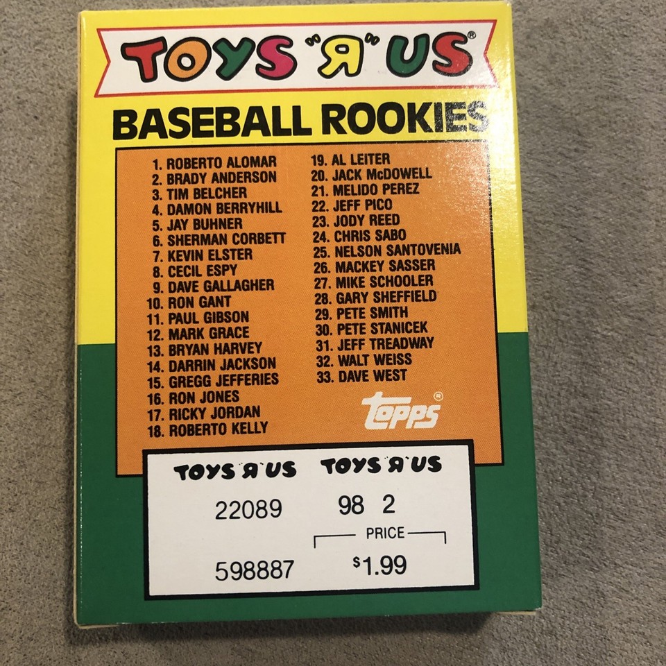1989 Topps Toys R’ Us Baseball Rookies Sealed 33 card set. Sheffield ...