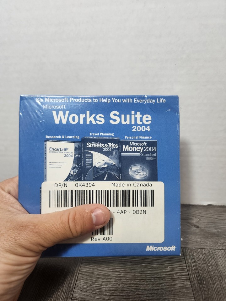 Microsoft Works Suite 2004 DVD-ROM PC Includes Key and Product Codes ...