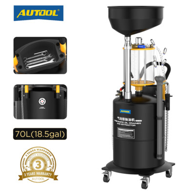 Pneumatic Waste Oil Extractor Extract Fluid Evacuator Drain Tank Vacuum ...