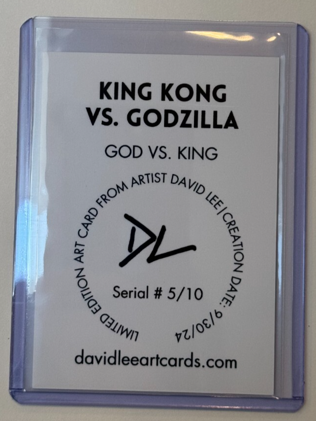 King Kong Vs. Godzilla Limited Artist Signed “God Vs. King” Trading ...